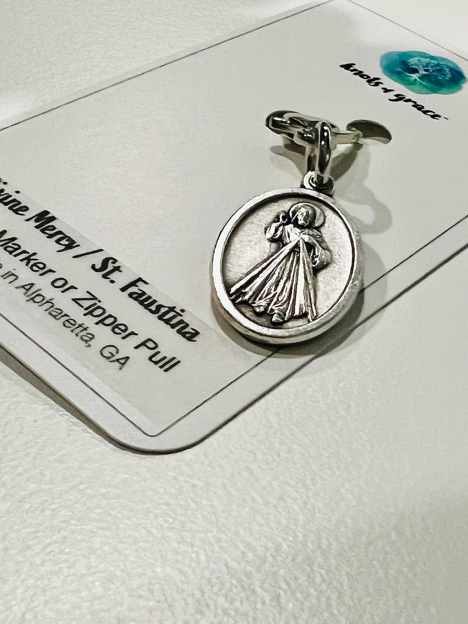 Divine Mercy, Saint Faustina Rosary Marker or Zipper Pull - Knots of Grace